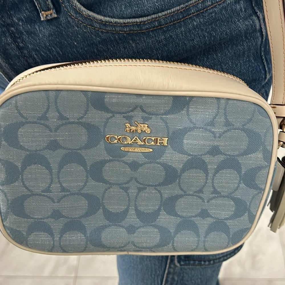 Coach Denim Crossbody Purse - Gem